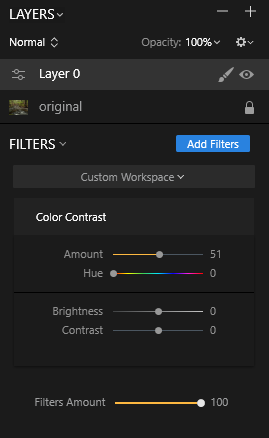 Luminar Color contrast